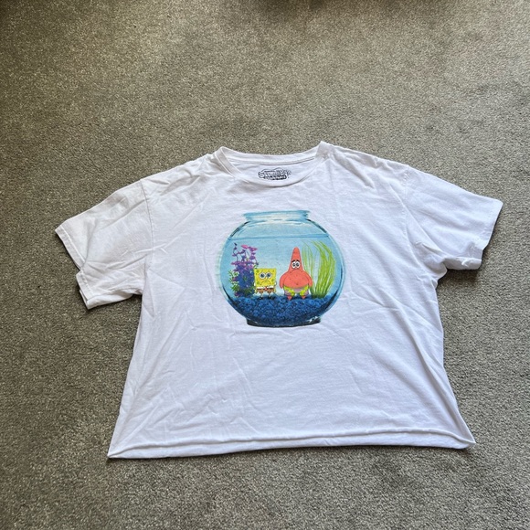 SpongeBob Squarepants | Tops | Spongebob Squarepants White And Blue ...